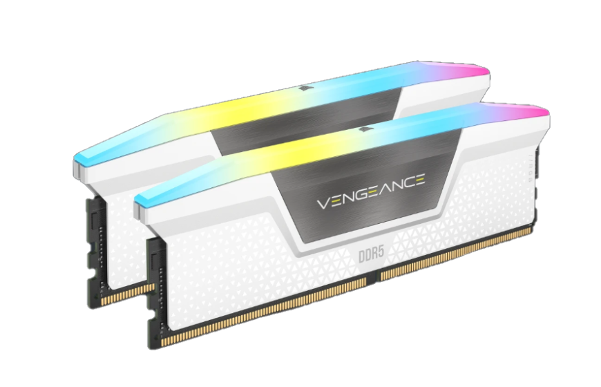 MEMORIA DDR5 CORSAIR 32GB (2X16GB) 5200 MHZ VENGEANCE RGB WHITE (4670)