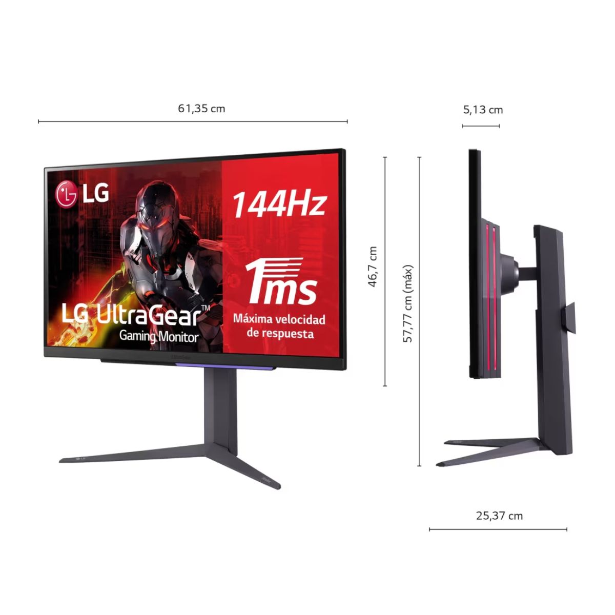 Monitor Lg 27 4k 144hz Ultragear 27gr93u Pivot Pantalla | Click Gaming