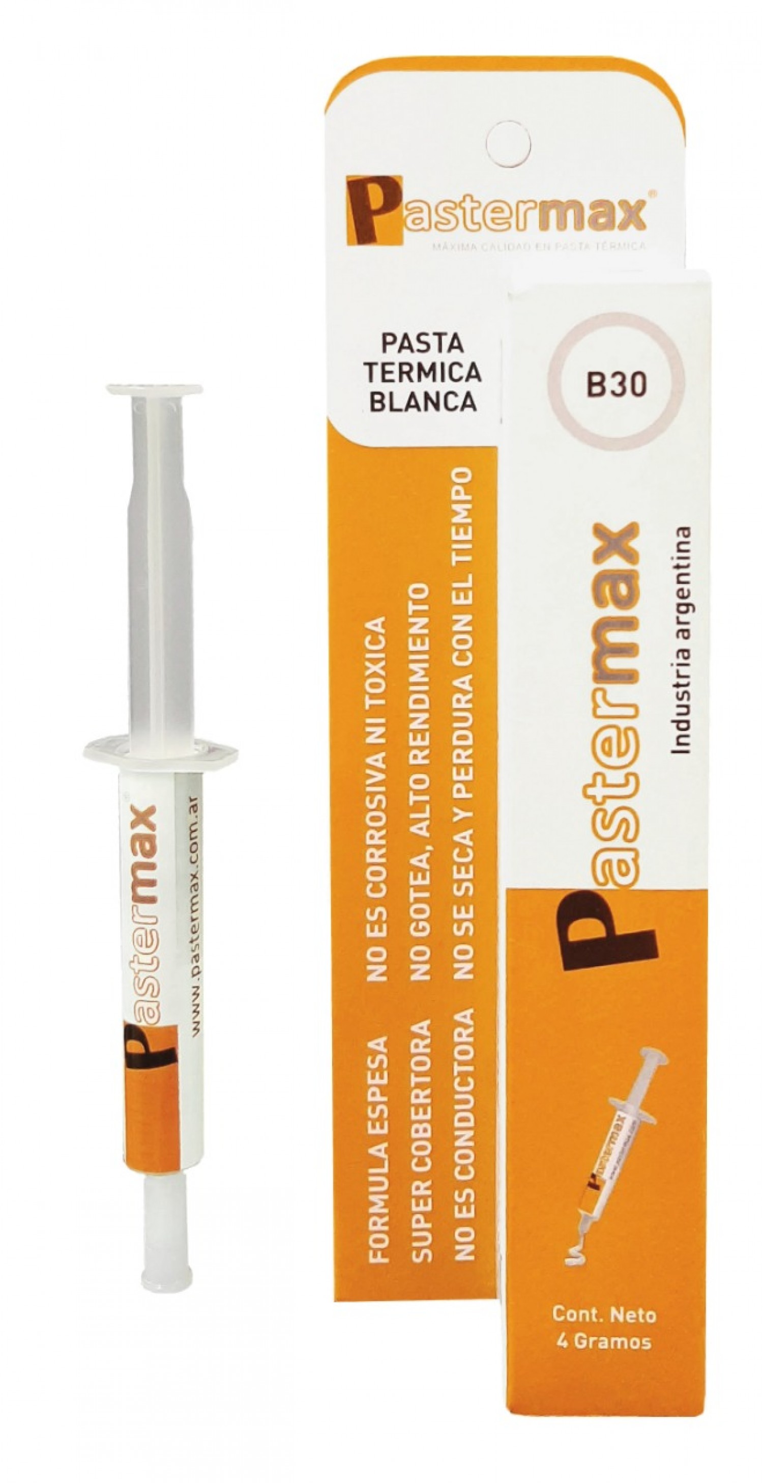 PASTA TERMICA PASTERMAX PARA CPU B30 (BLANCA) 4Gr | Compu Service